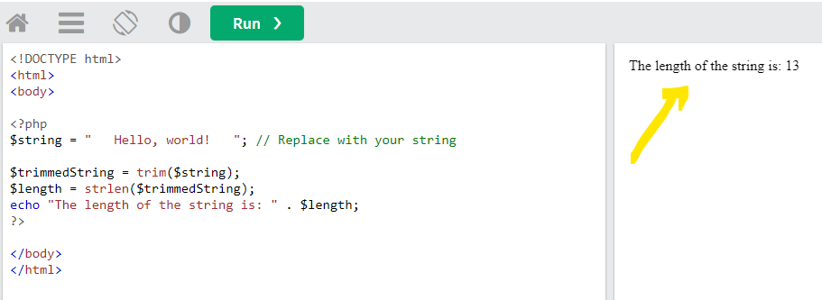 How To Calculate The Length Of A String In Php Athenalinks 8592